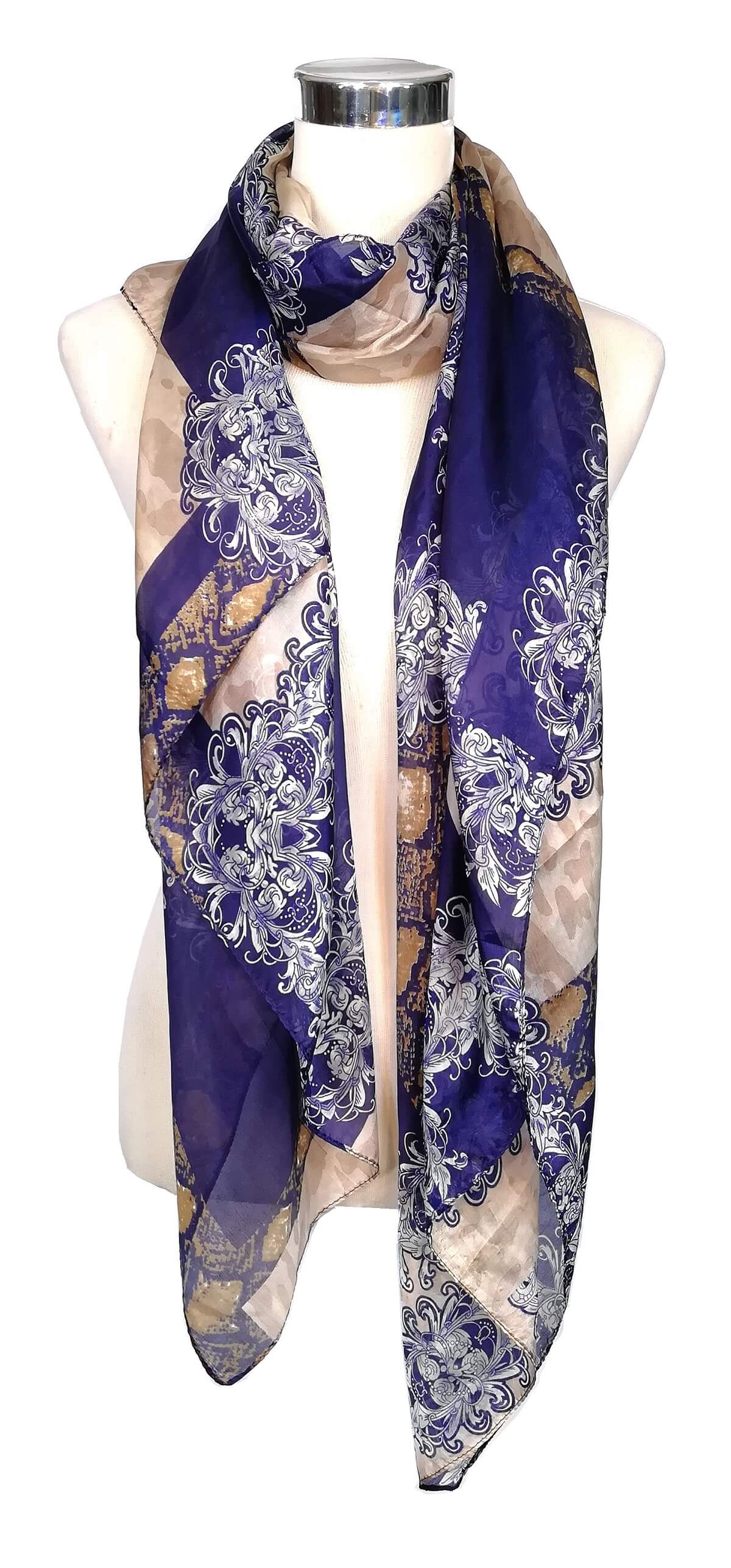 Seabright -Damen Schal Schals Tuch Tücher 100% Seide Chiffon Paj ...